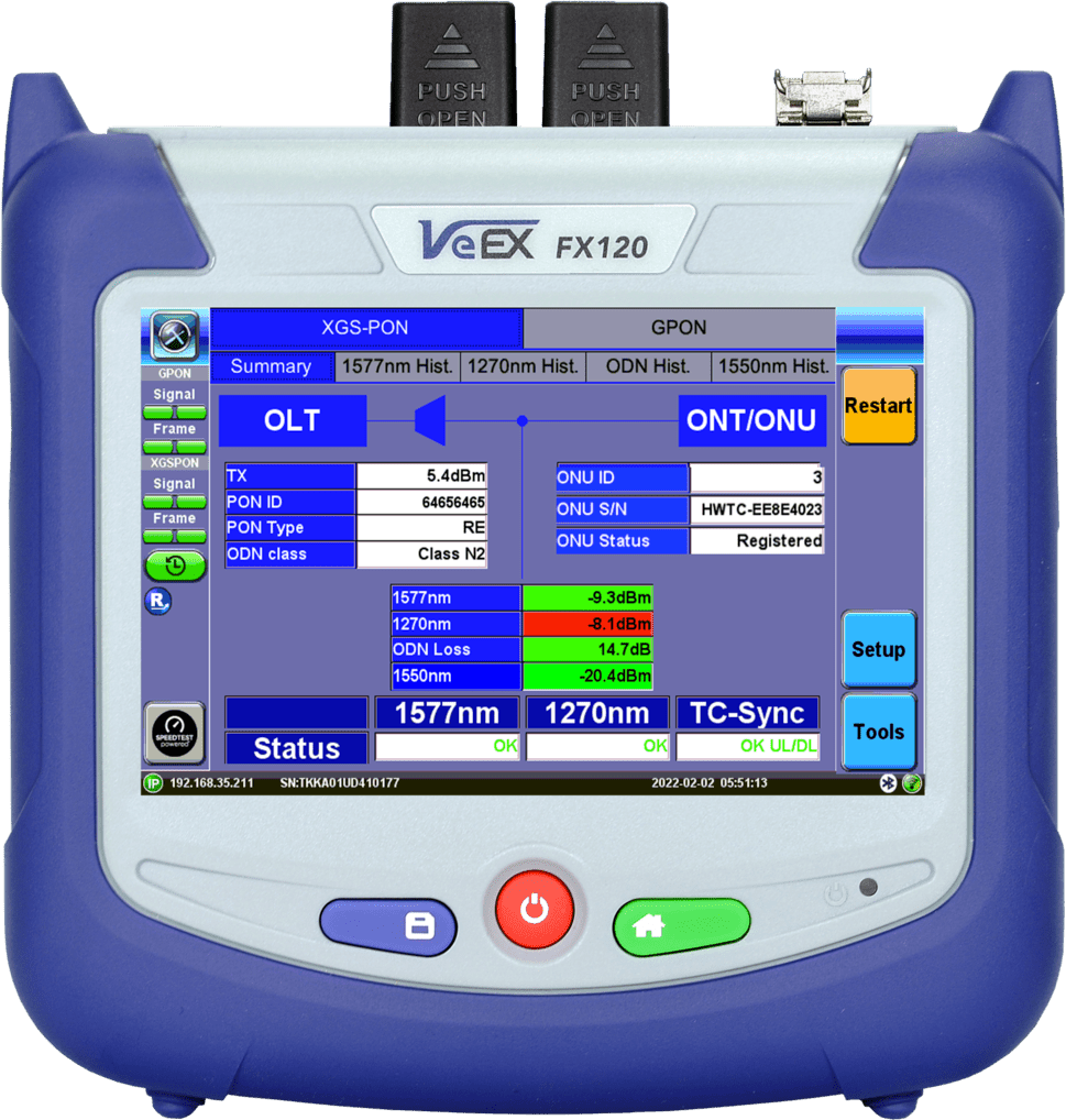 VeEX FX120 XG(S)-PON Analyzer